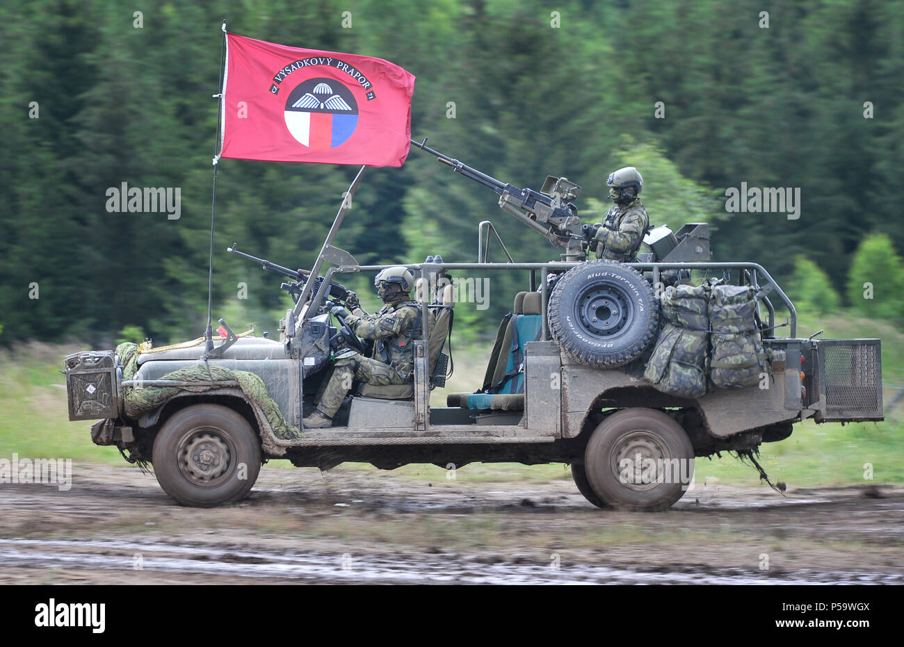 Strasice, Czech Republic. 22nd June, 2018. Land Rover Defender 130 ...