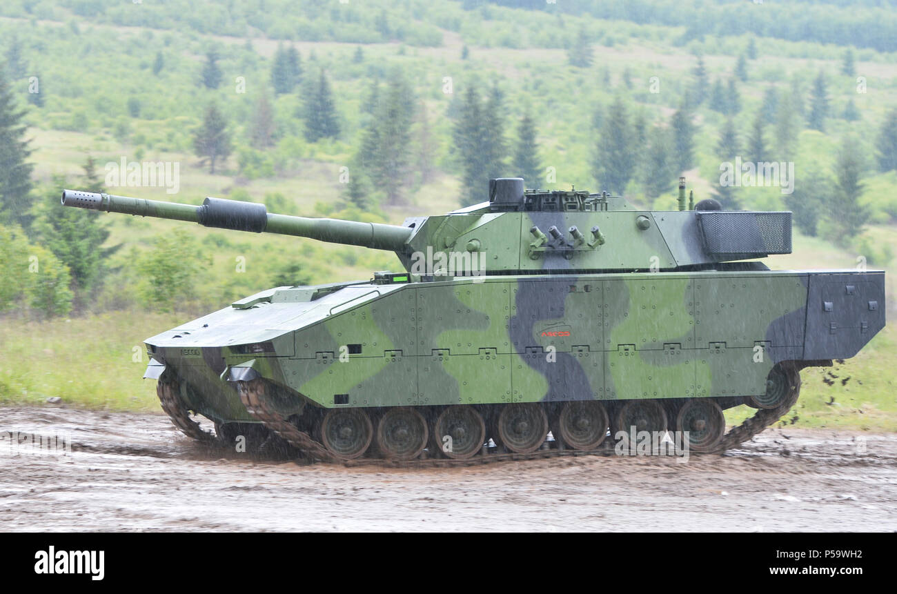 Strasice, Czech Republic. 22nd June, 2018. Fighting vehicle ASCOD 42 is ...