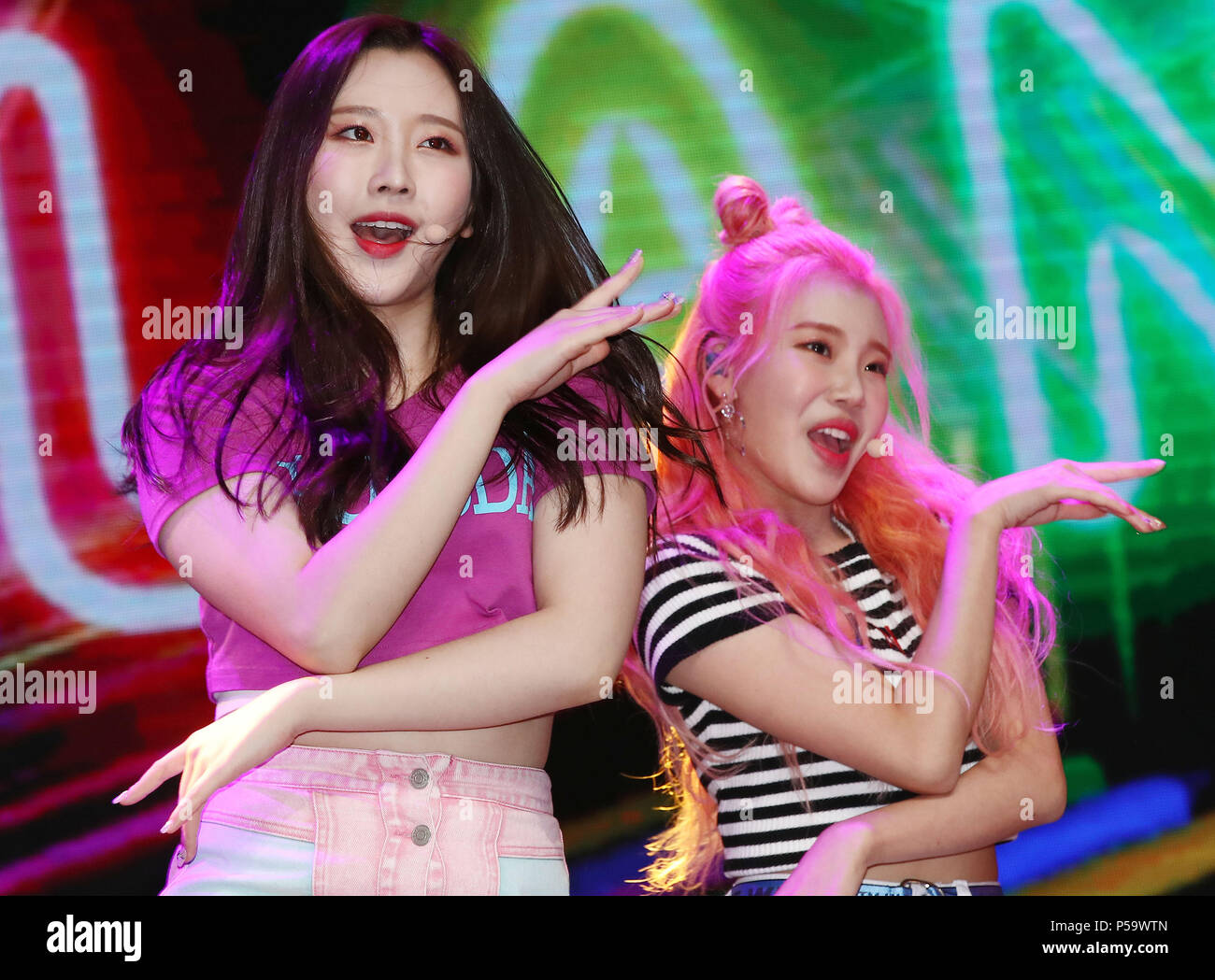 26th June, 2018. S. Korean girl group Momoland South Korean girl group ...