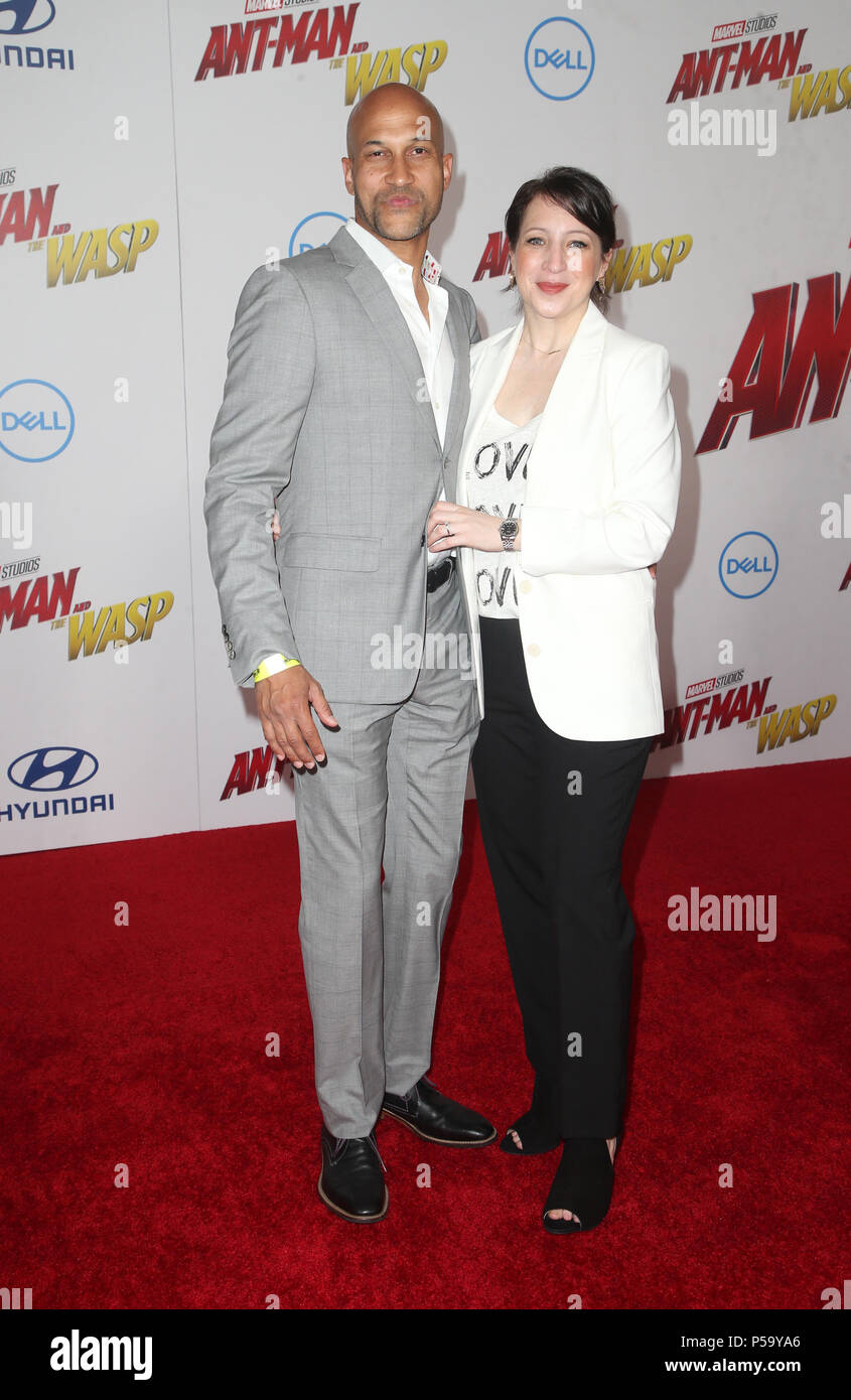 Hollywood, Ca. 26th June, 2018. Keegan-Michael Key, Elisa Pugliese ...