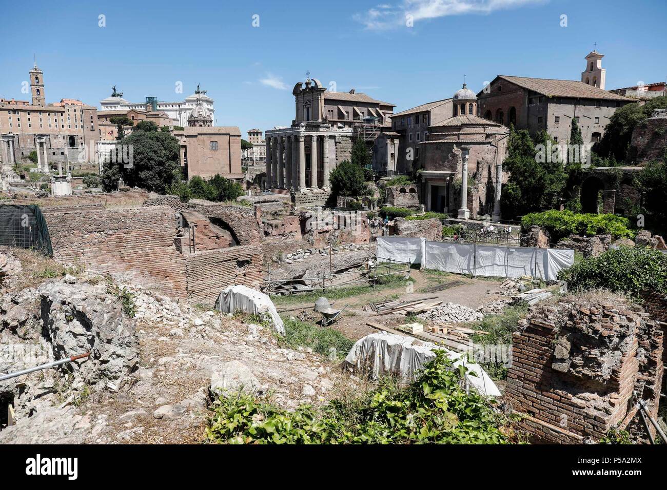 Colosseum archaeological park. Opening to the public excavation of ...