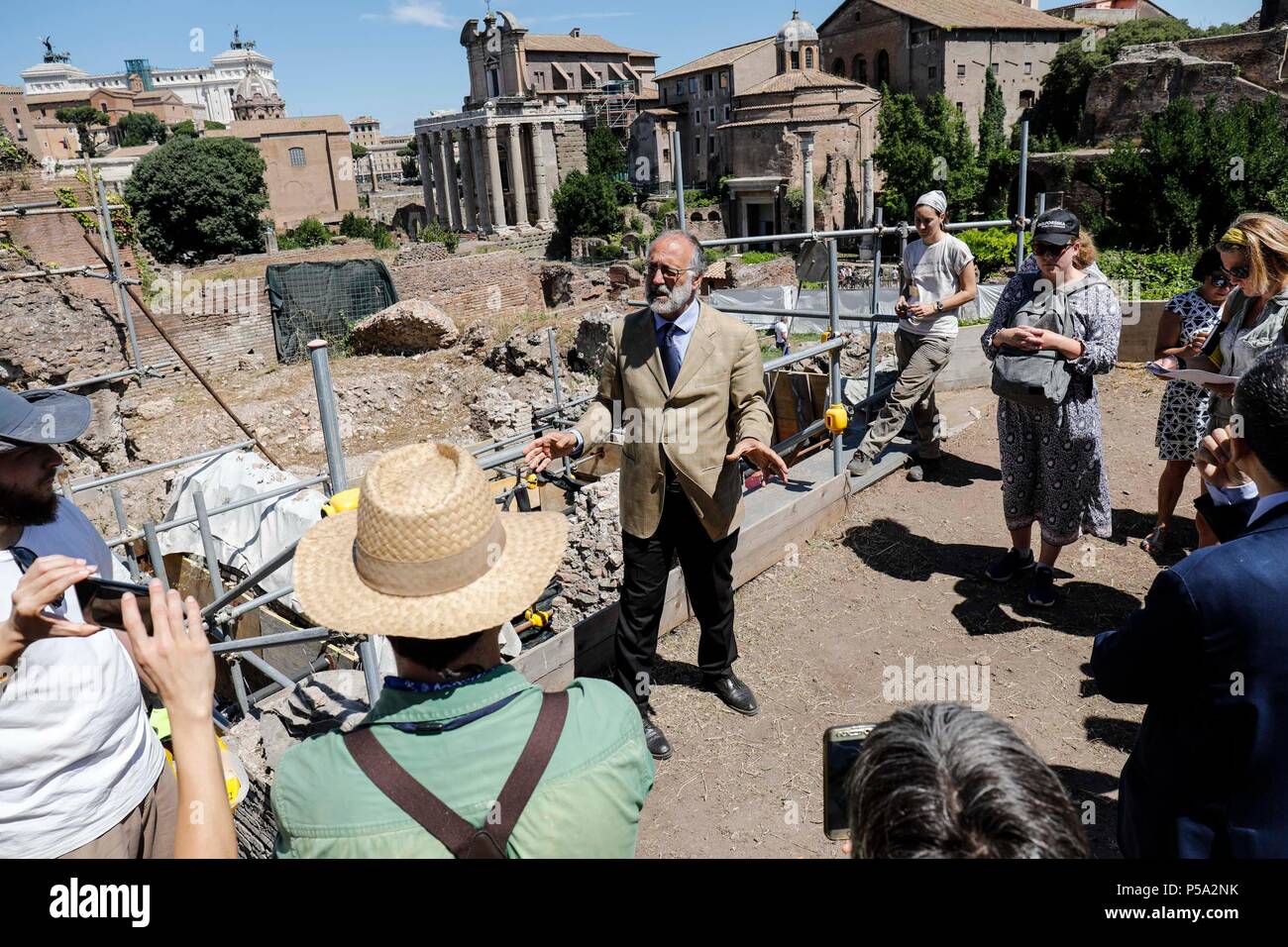 Colosseum archaeological park. Opening to the public excavation of ...