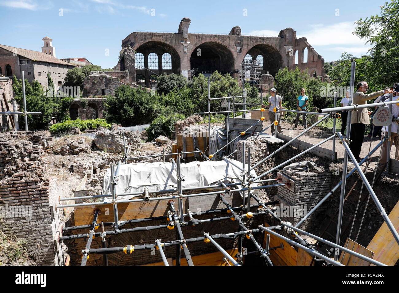 Colosseum archaeological park. Opening to the public excavation of ...
