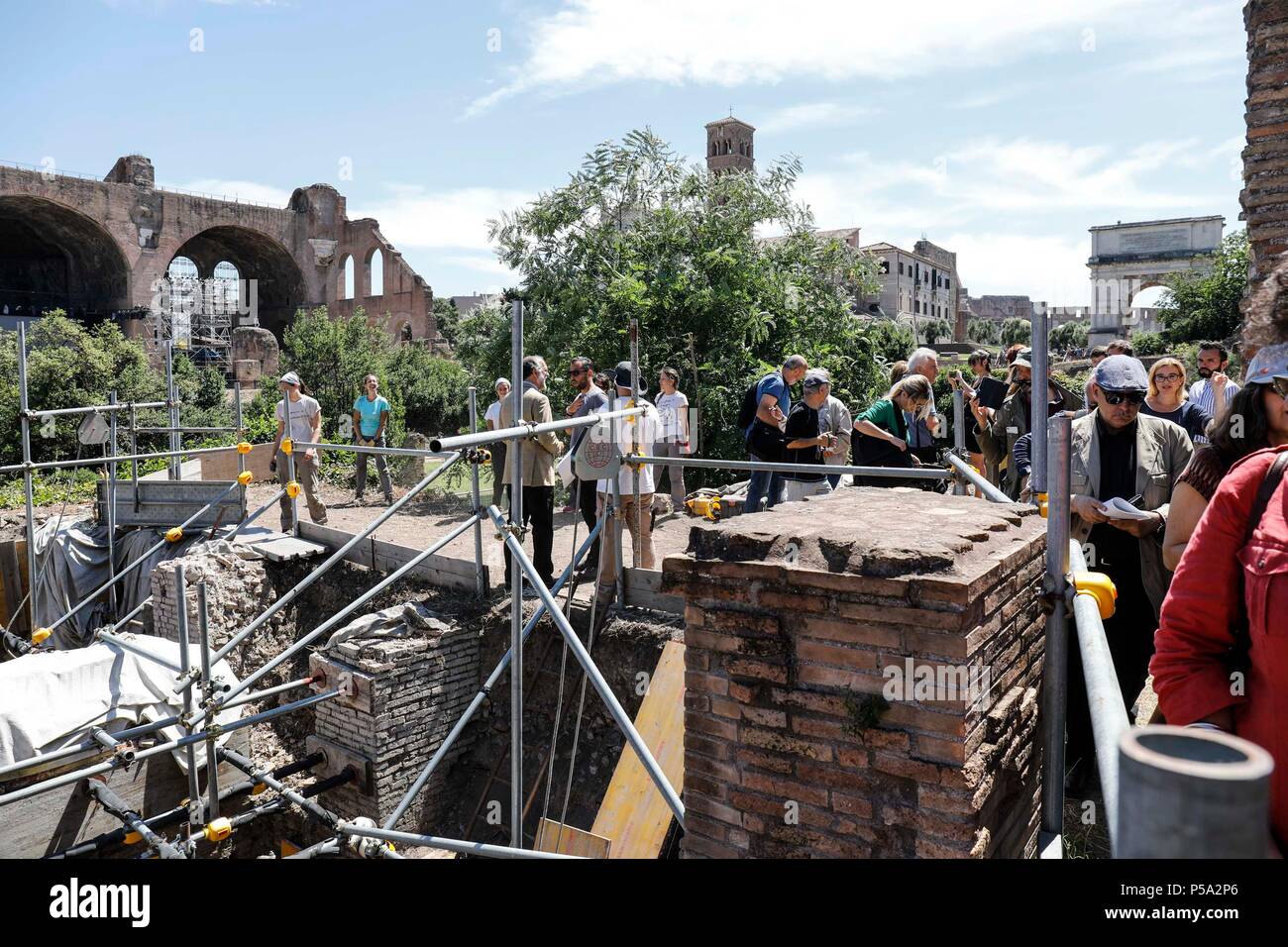 Colosseum archaeological park. Opening to the public excavation of ...