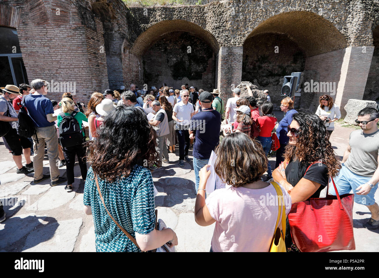 Colosseum archaeological park. Opening to the public excavation of ...