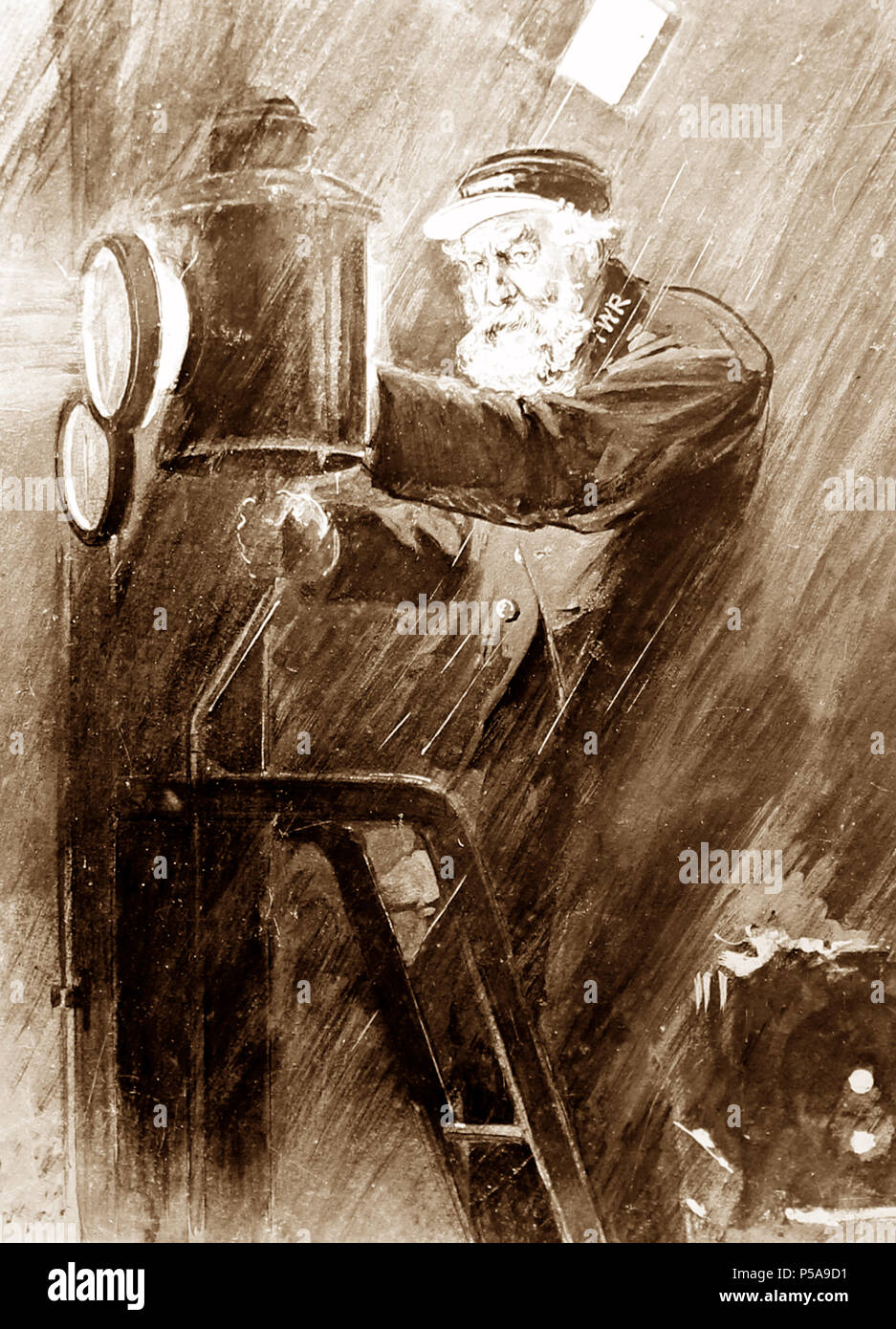 Victorian lamp illustration hi-res stock photography and images - Alamy