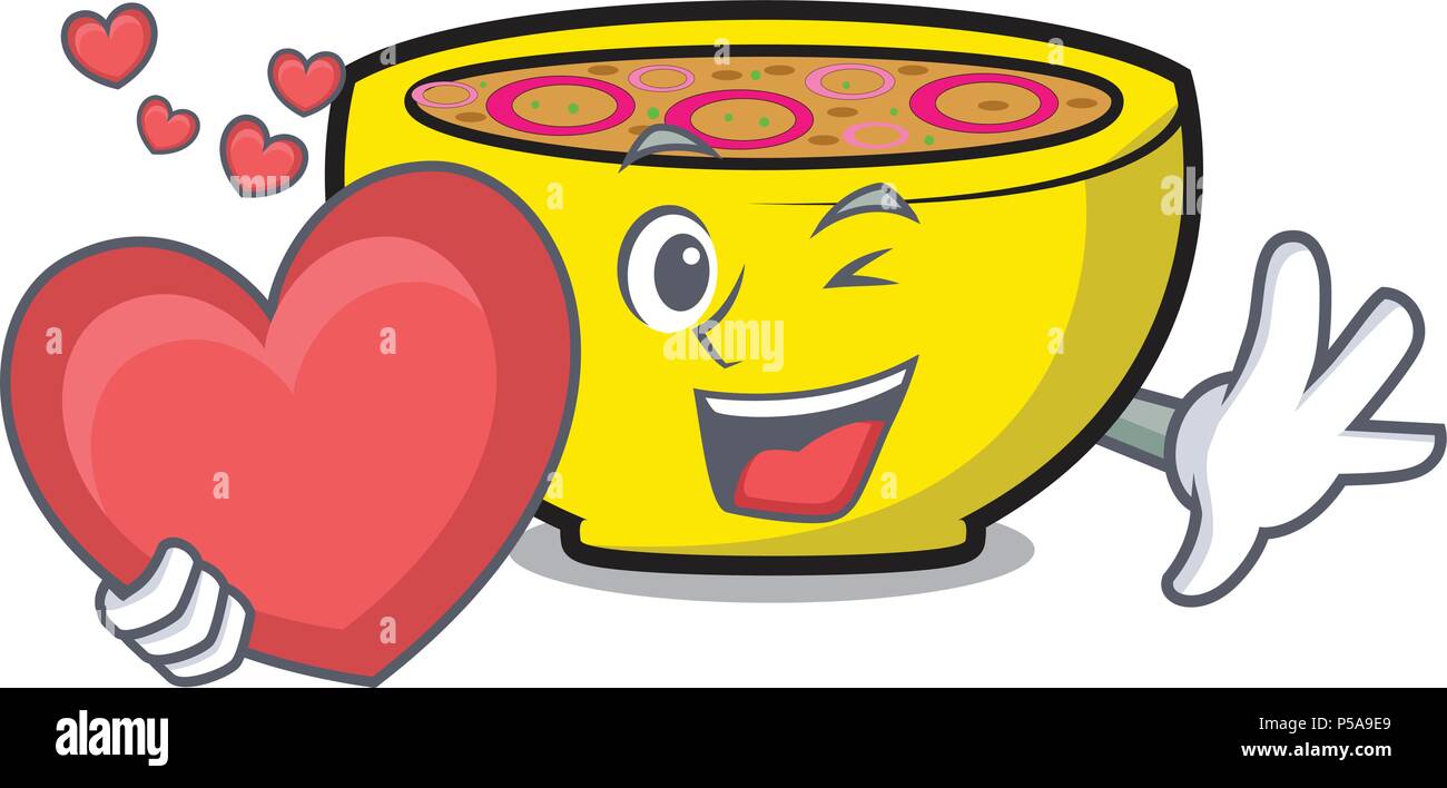 With heart soup union mascot cartoon Stock Vector Image & Art - Alamy