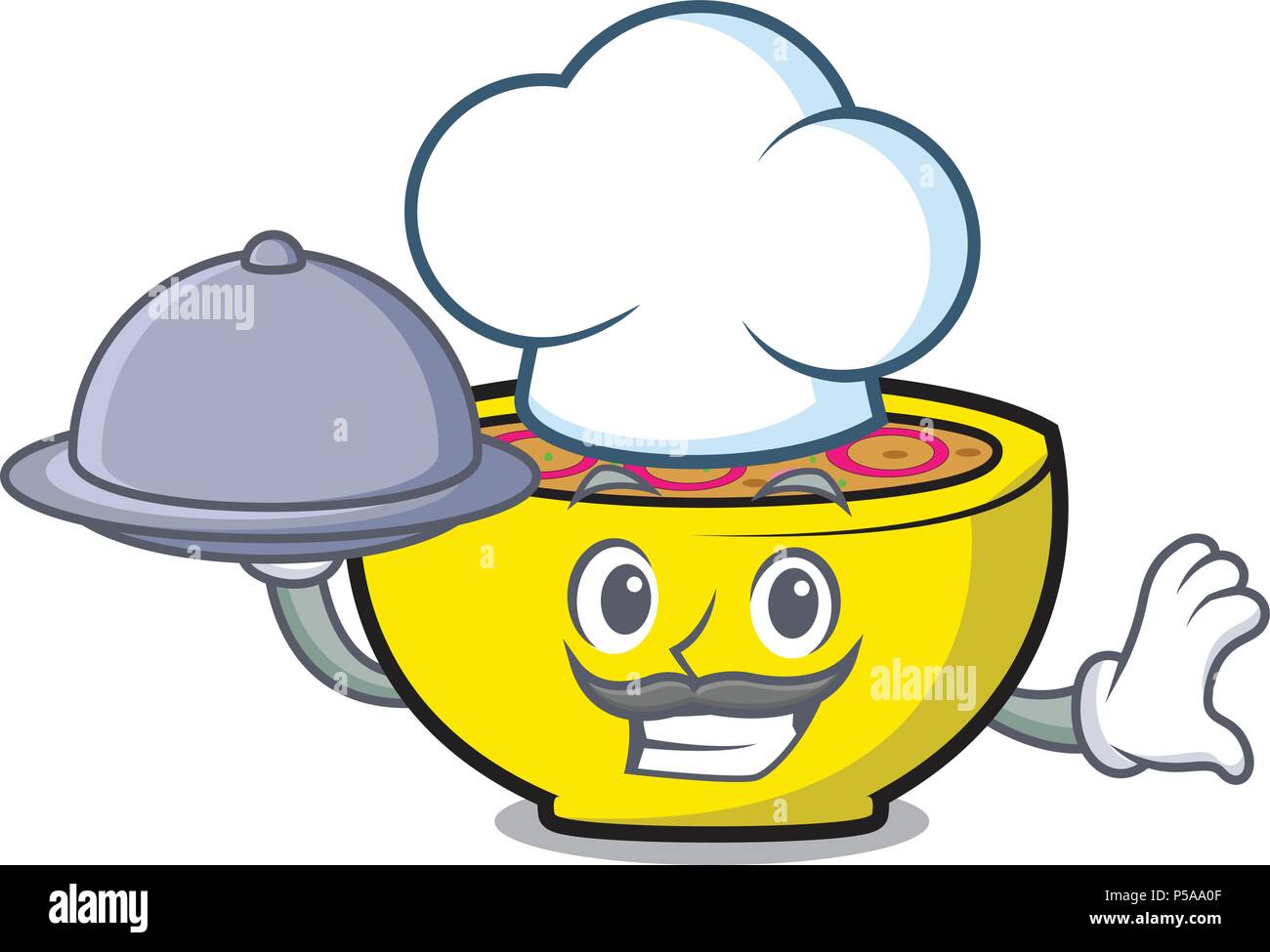 Chef with food soup union mascot cartoon Stock Vector Image & Art - Alamy