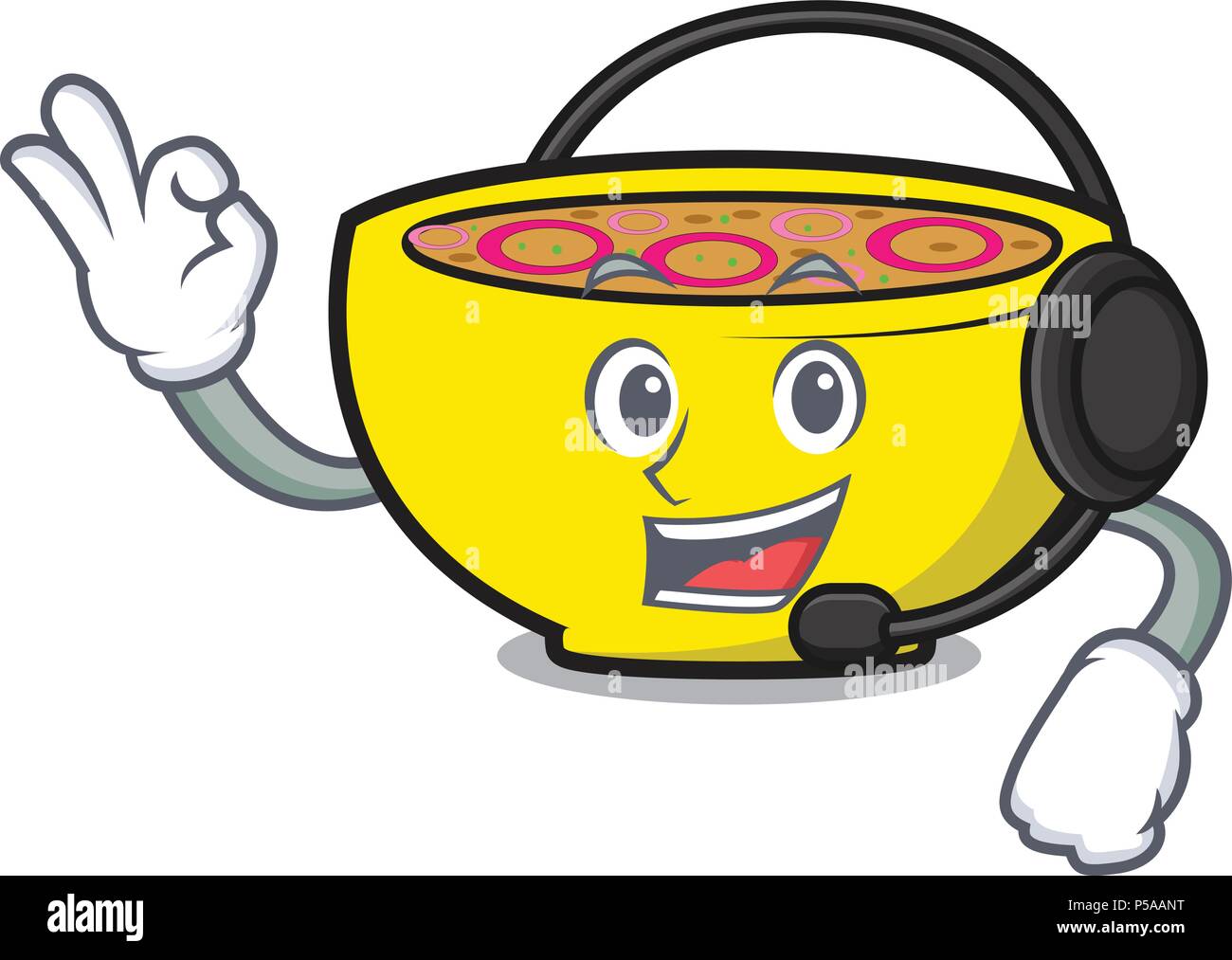 With headphone soup union mascot cartoon Stock Vector Image & Art - Alamy