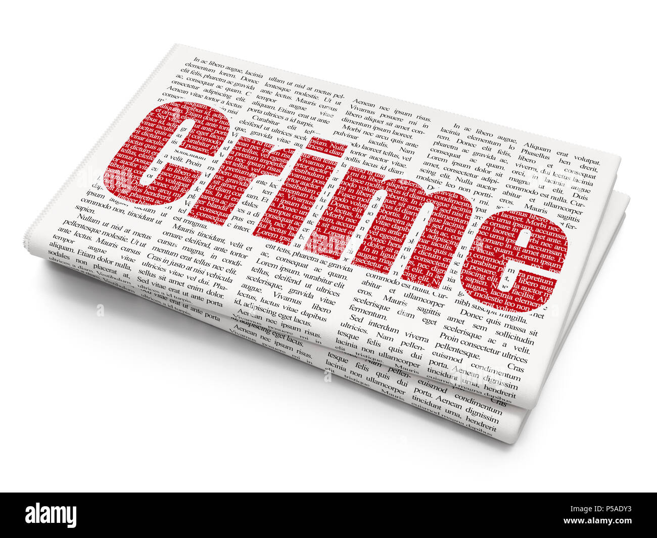 Privacy concept: Crime on Newspaper background Stock Photo - Alamy