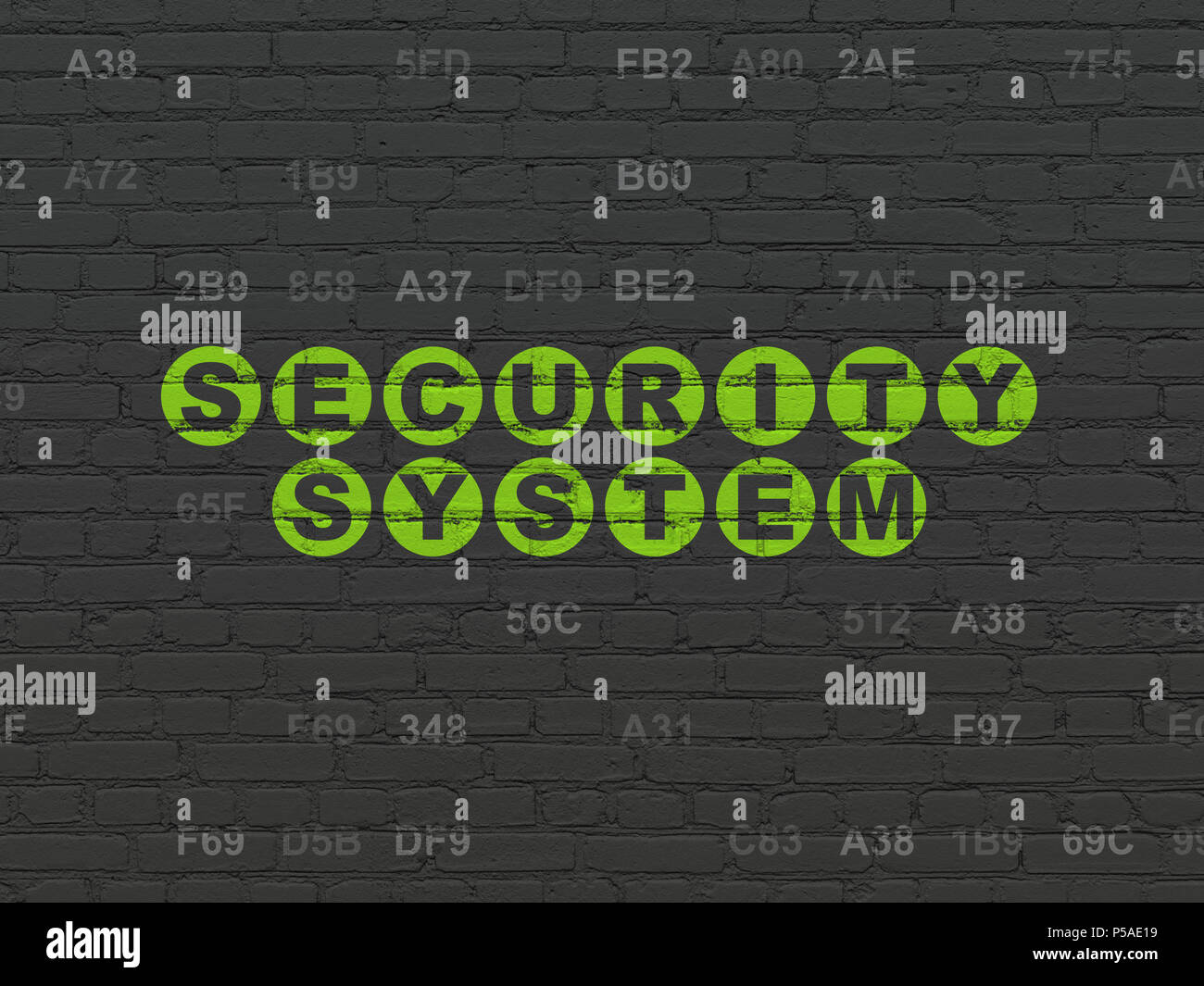 Protection concept: Security System on wall background Stock Photo - Alamy