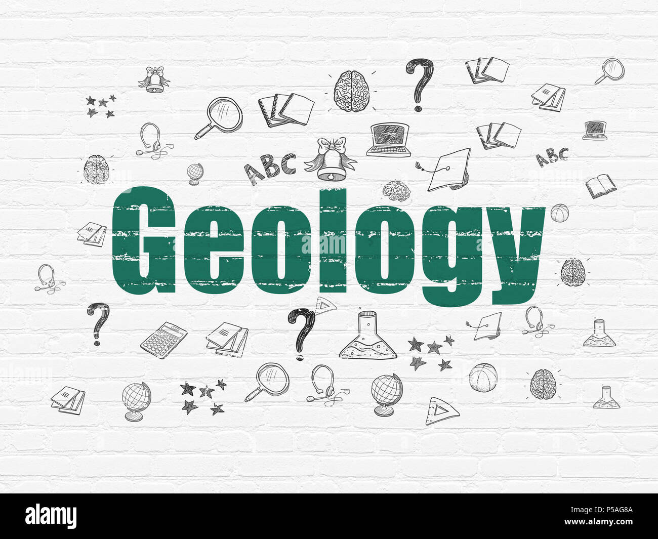 Learning concept: Geology on wall background Stock Photo - Alamy