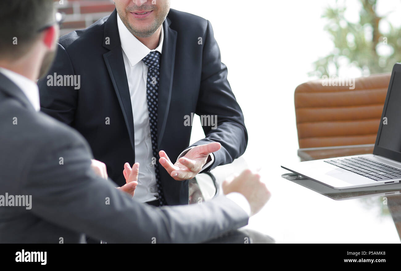 Happy business partners working with documents Stock Photo - Alamy
