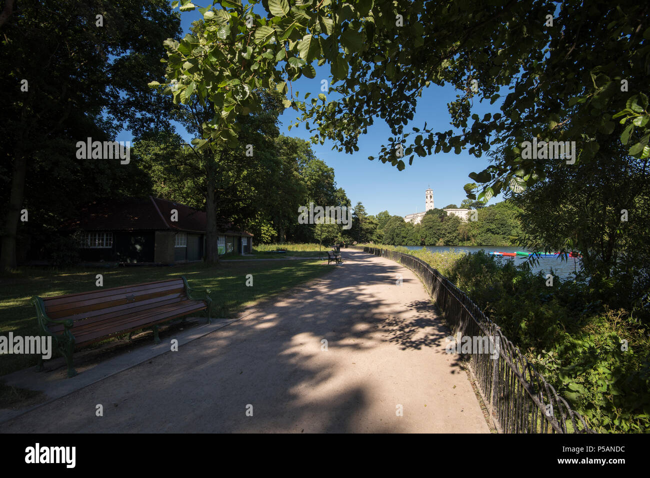 Lakeside Path at Highfields University Park in Nottingham ...