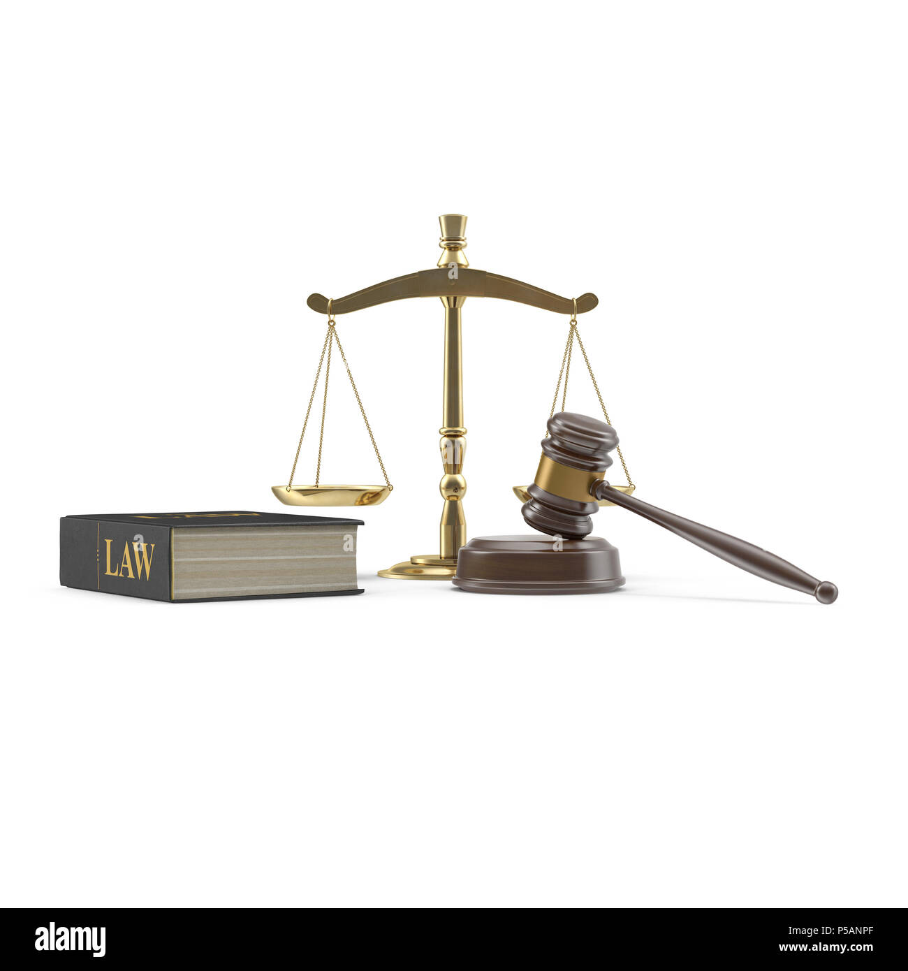 Gavel, scales of justice and law book Cut Out Stock Images & Pictures ...