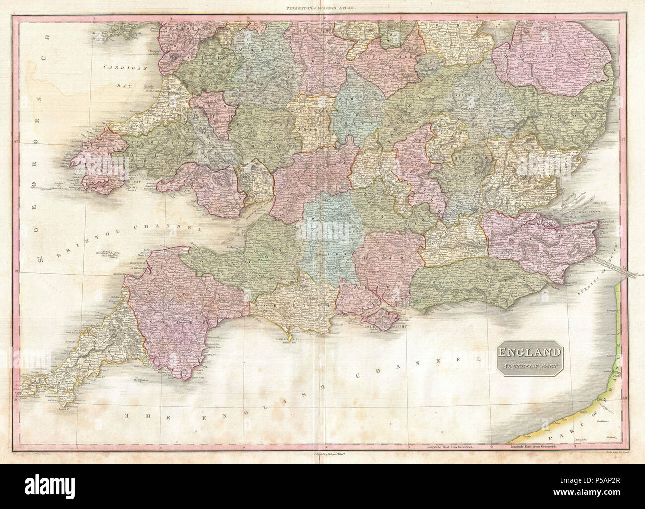 1818 Pinkerton Map of Southern England ( includes London ...