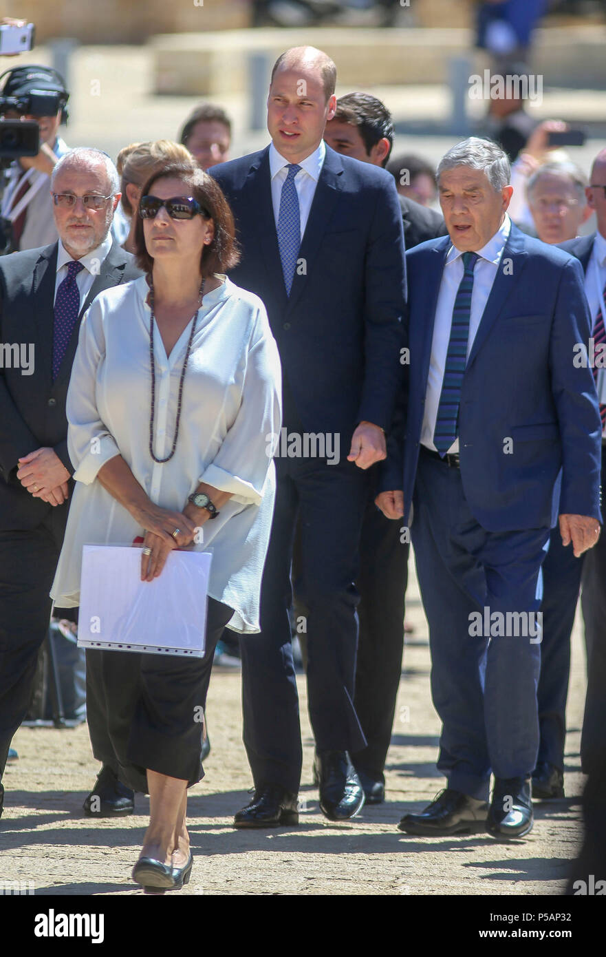 The Duke of Cambridge arrives at the Yad Vashem Holocaust Memorial and ...