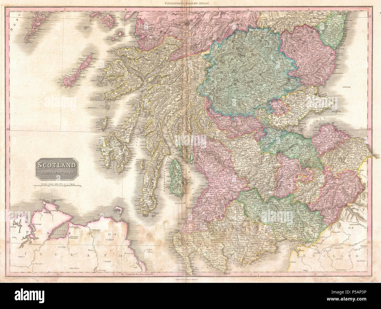 1818 Pinkerton Map of Southern Scotland - Geographicus - ScotlandSouth ...