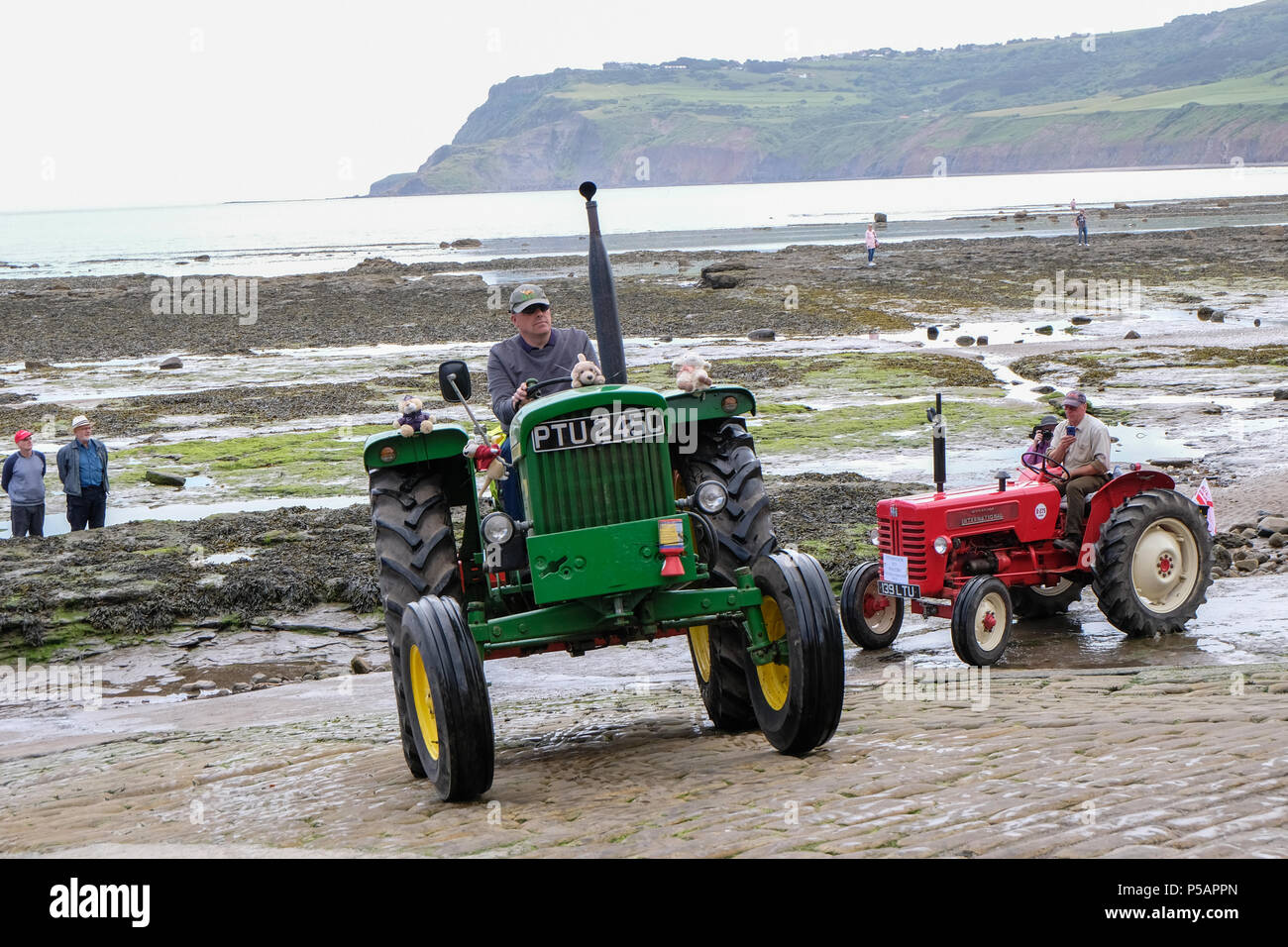 Vintage tractors on the annual charity run from Liverpool to Whitby and ...