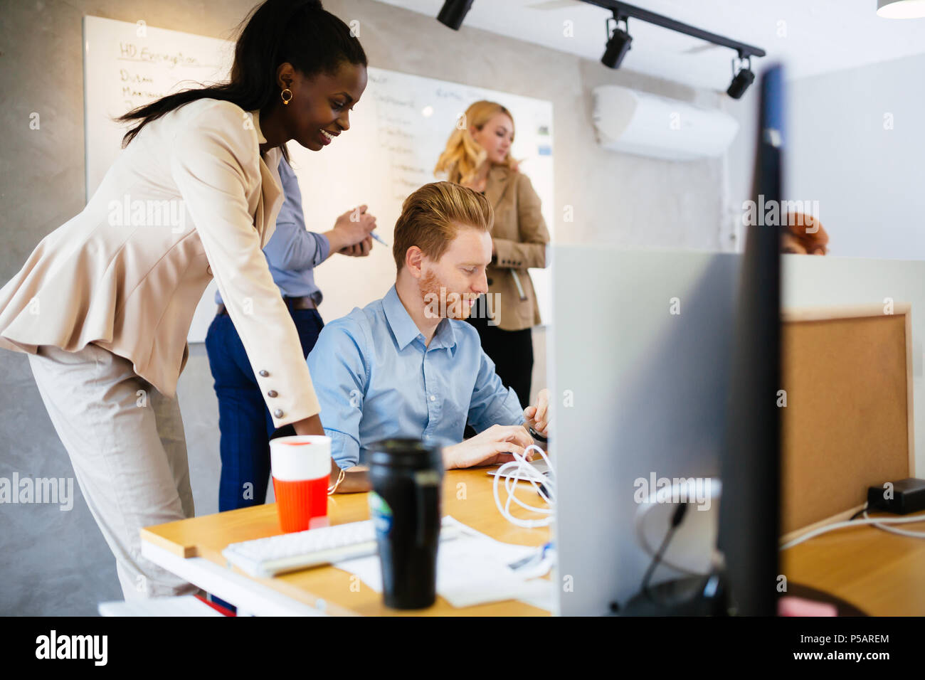 Business people working documents hi-res stock photography and images - Alamy