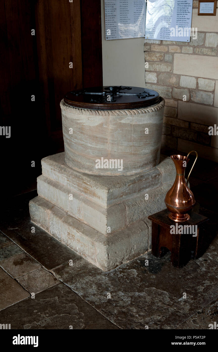 The font, St. James the Great Church, Syresham, Northamptonshire ...
