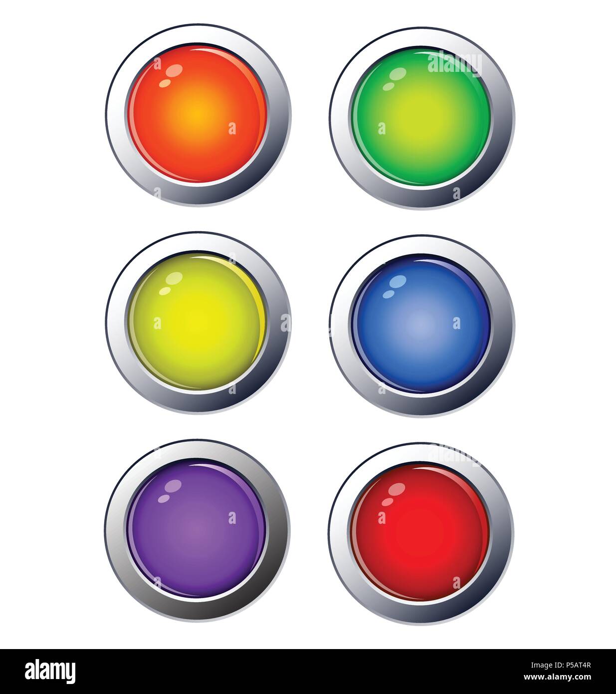 Set gradient button icons design Cut Out Stock Images & Pictures - Alamy