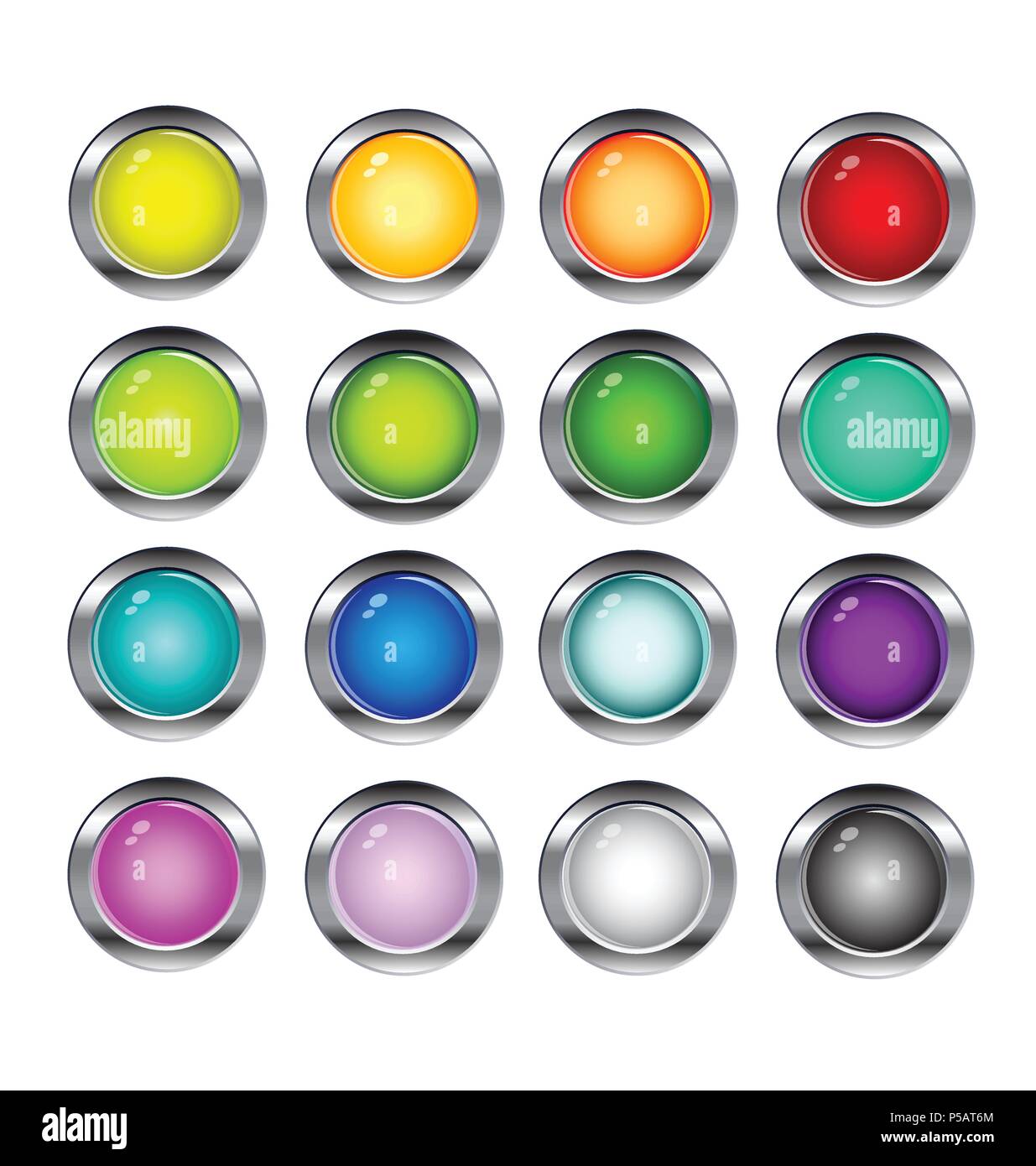 Set gradient button icons design Cut Out Stock Images & Pictures - Alamy