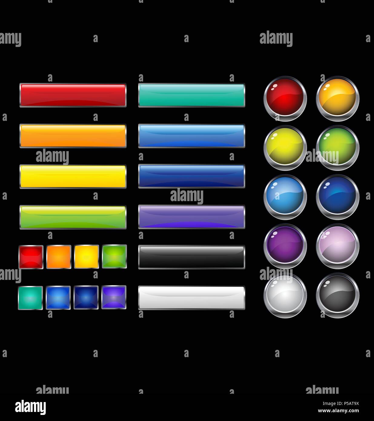 Colour button Stock Vector Images - Alamy