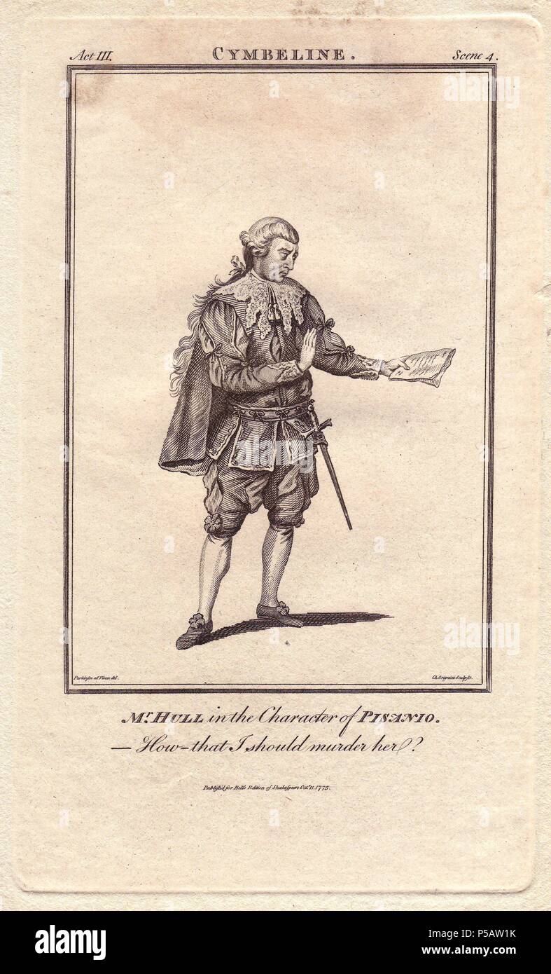 Thomas Hull as Pisanio in "Cymbeline". . Hull debuted in 1759 in London ...