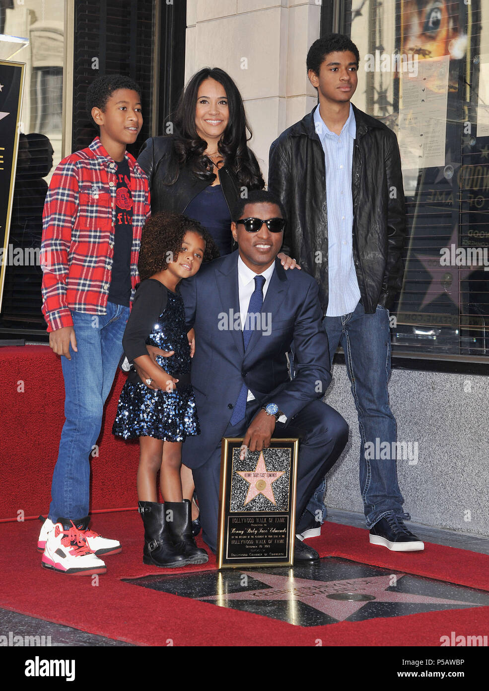a Kenny Babyface Edmonds and family at the star for Kenny Babyface ...
