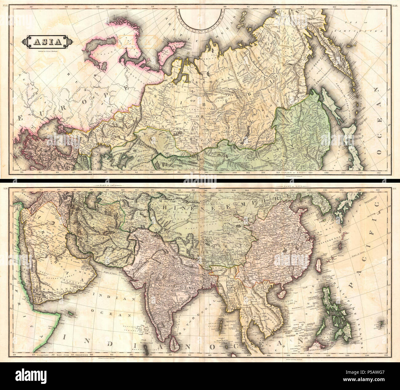 Lizars wall map hi-res stock photography and images - Alamy