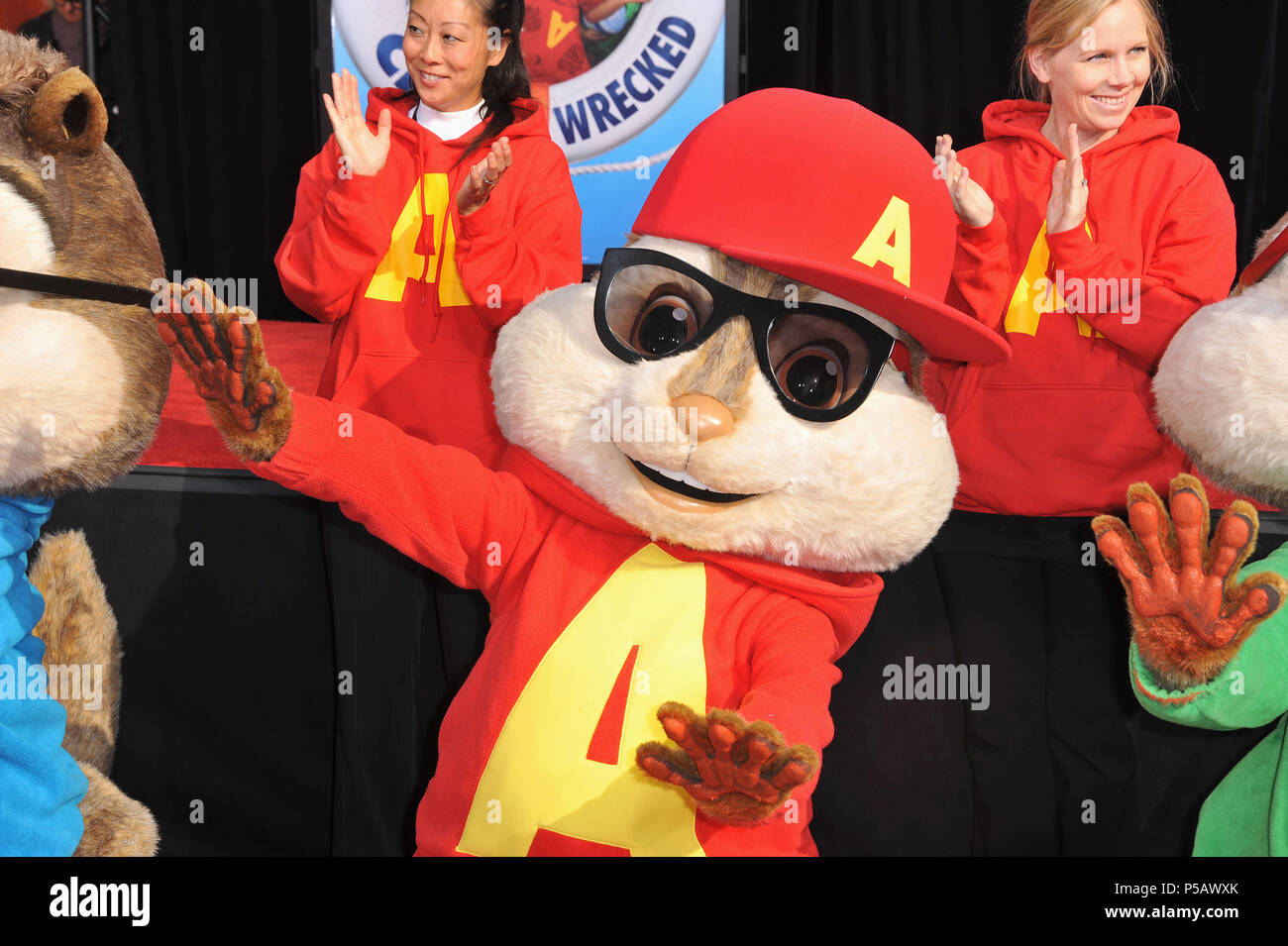 Alvin and The Chipwrecked - hand prints at the Chinese Theatre In Los ...