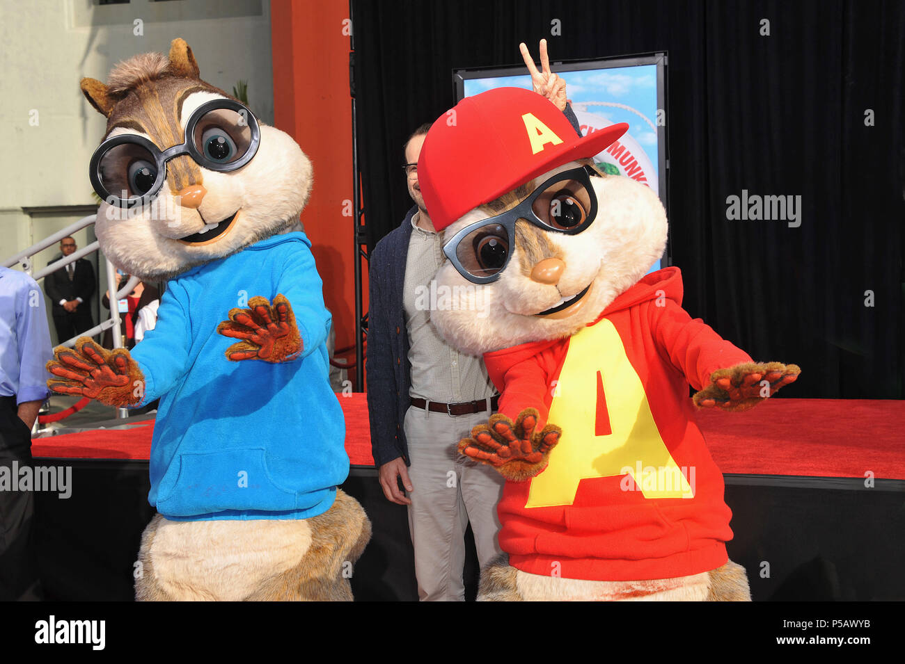 Alvin and The Chipwrecked - hand prints at the Chinese Theatre In Los ...