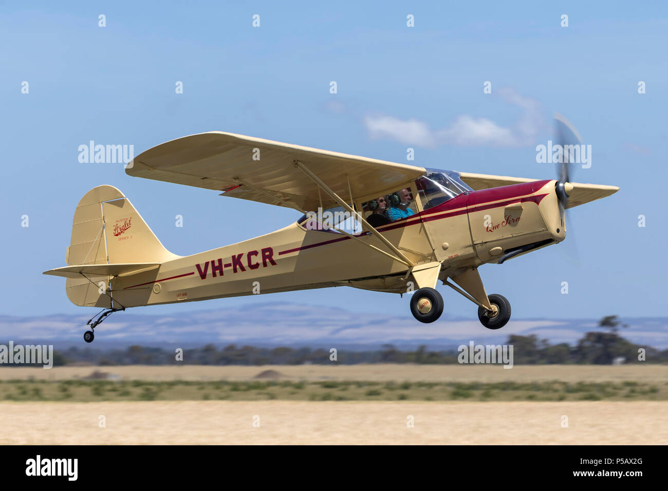 Vintage 1956 Auster J1N single engine light aircraft VH-KCR Stock Photo ...