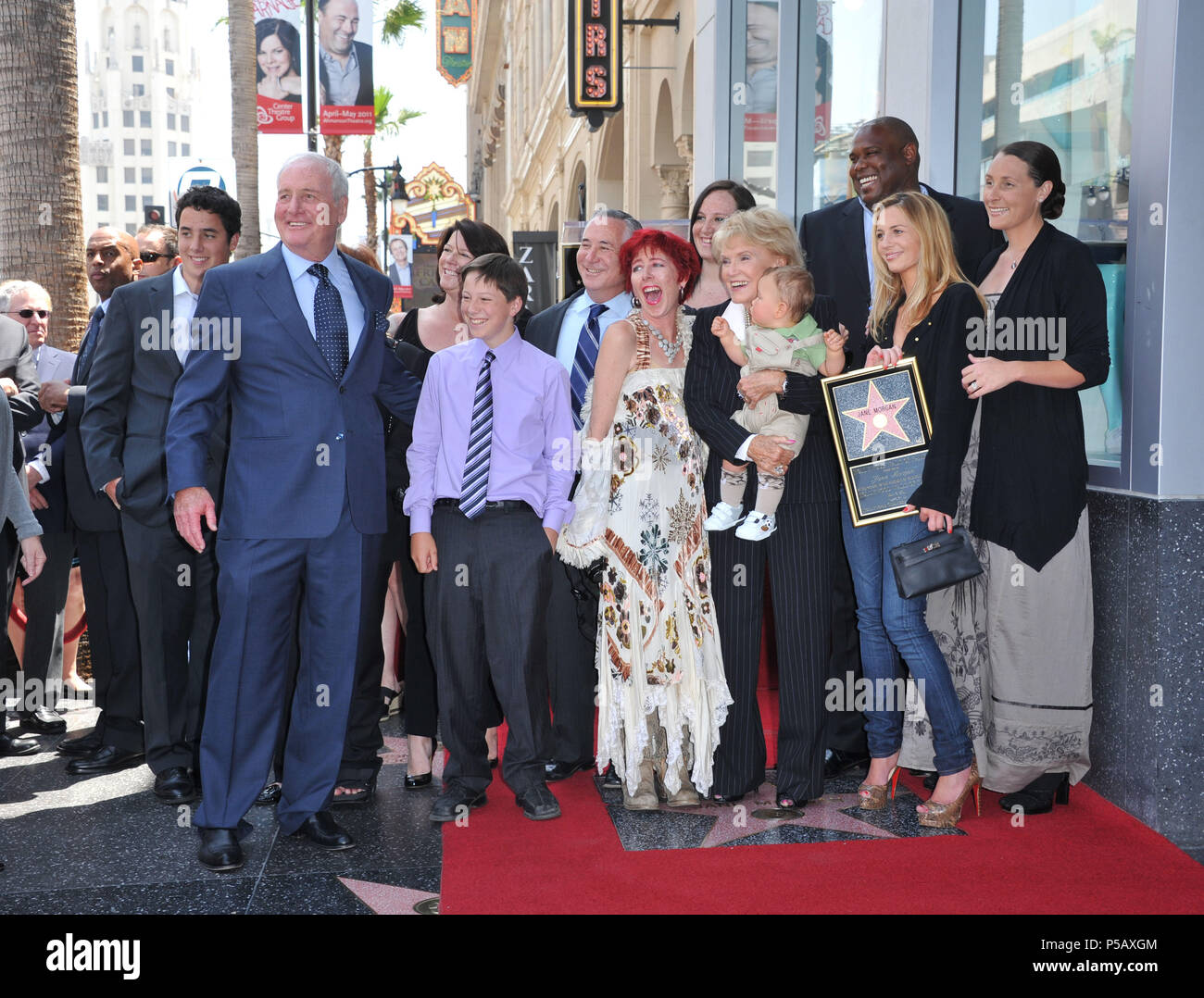 Jane Morgan and family at the Walk of Fame ceremony held on the ...