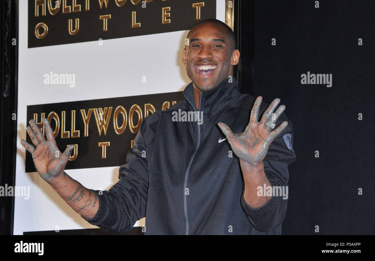 Kobe Bryant Hand and Foot Print Ceremony at The Chinese Theatre In Los ...