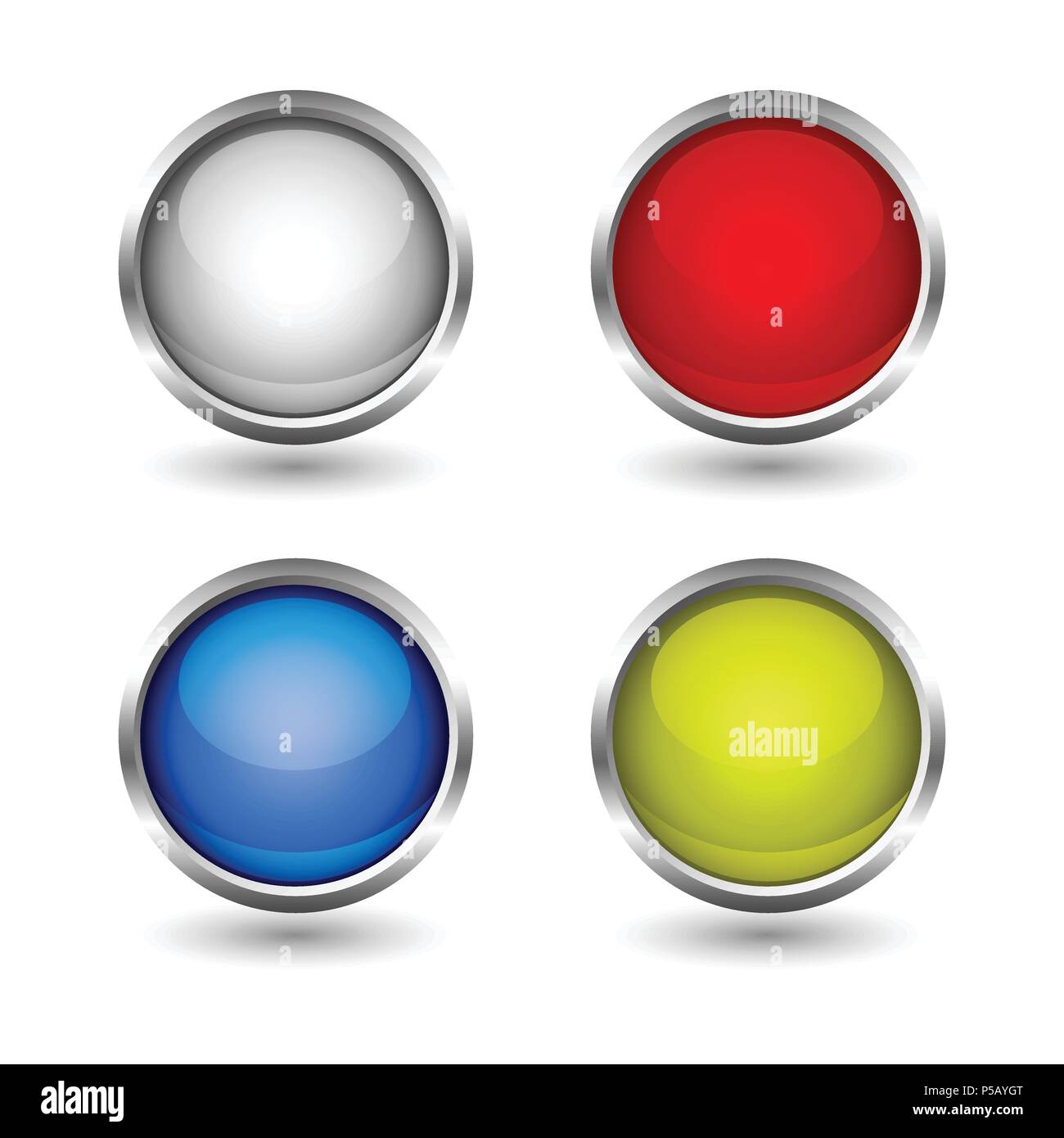 Set gradient button icons design Cut Out Stock Images & Pictures - Alamy