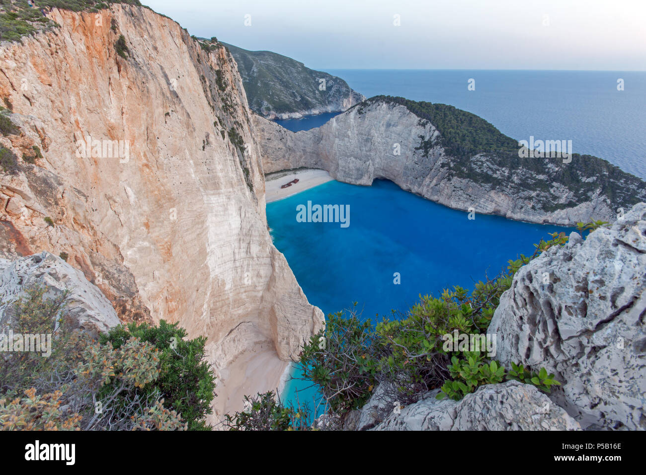 Panoramic view of Navagio Shipwreck beach, Zakynthos, Greece Stock Photo - Alamy
