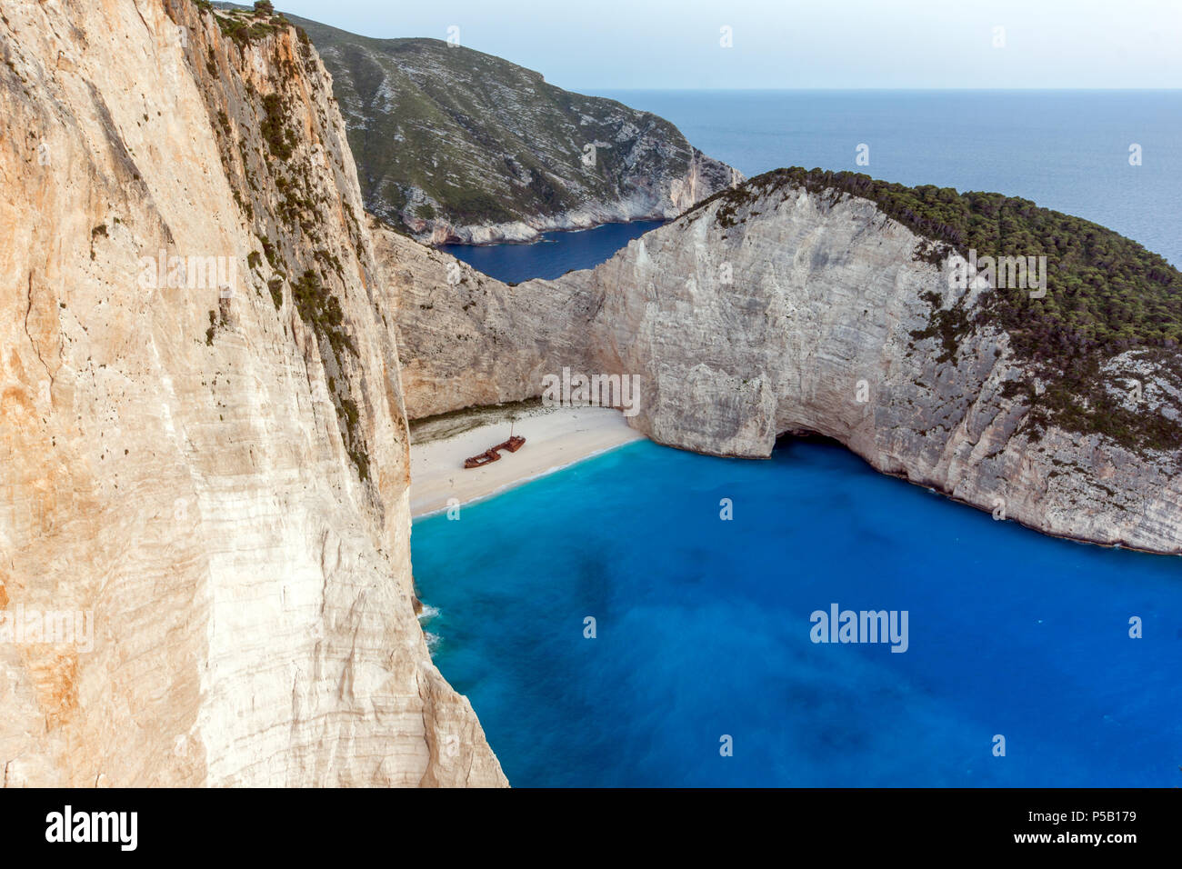 Panoramic view of Navagio Shipwreck beach, Zakynthos, Greece Stock Photo - Alamy