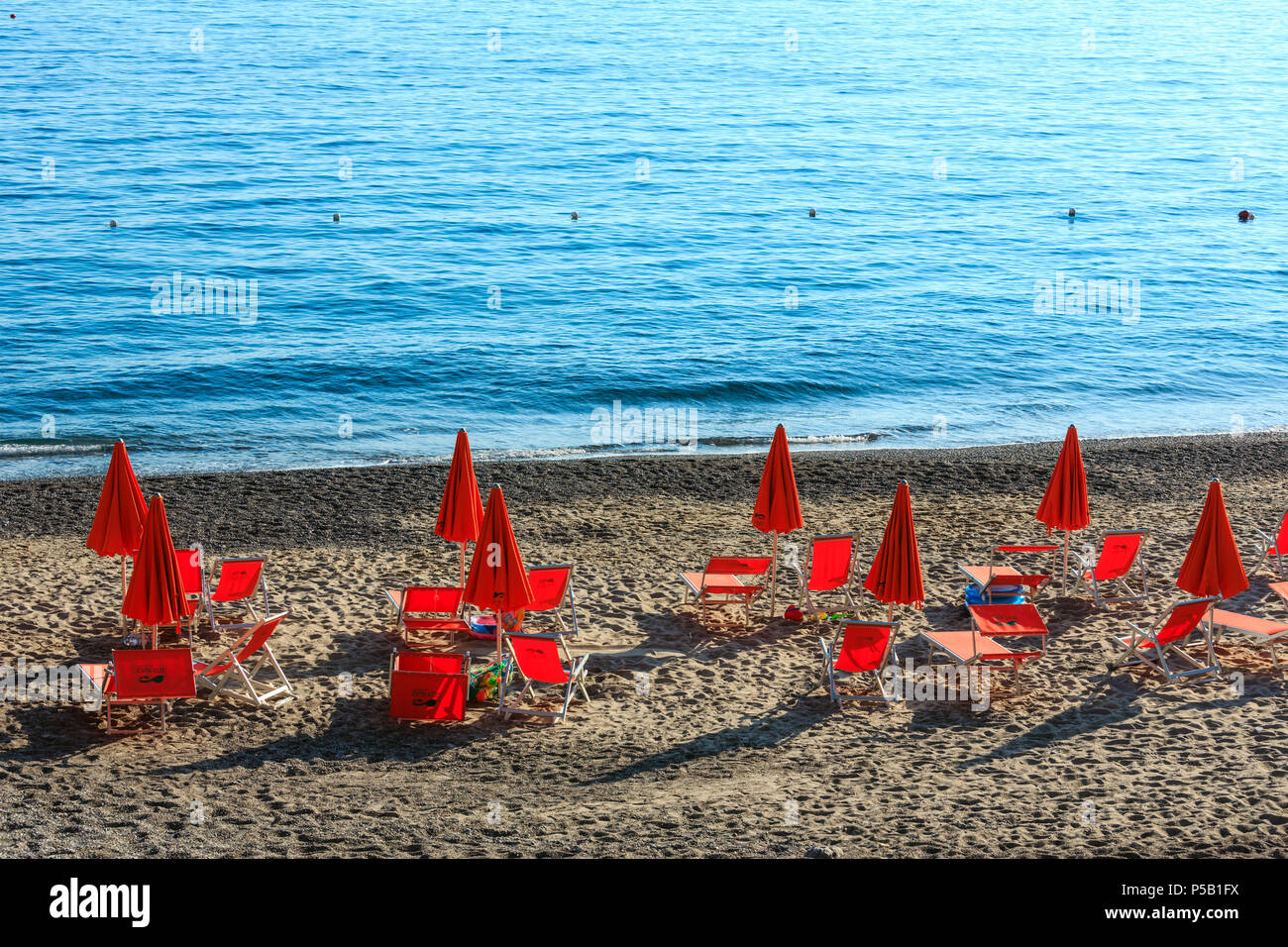 ASCEA, ITALY - JUNE 20, 2018: beautiful Tyrrhenian sea coastline and ...