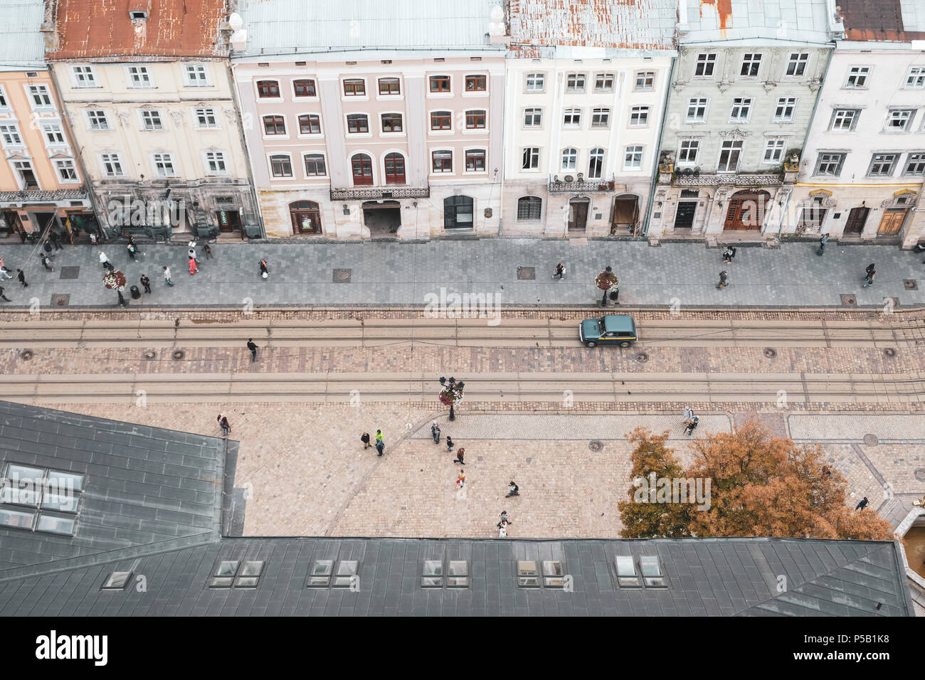 Lviv Ukraine, June 26th 2018. Landscape of Lviv from the top of the ...