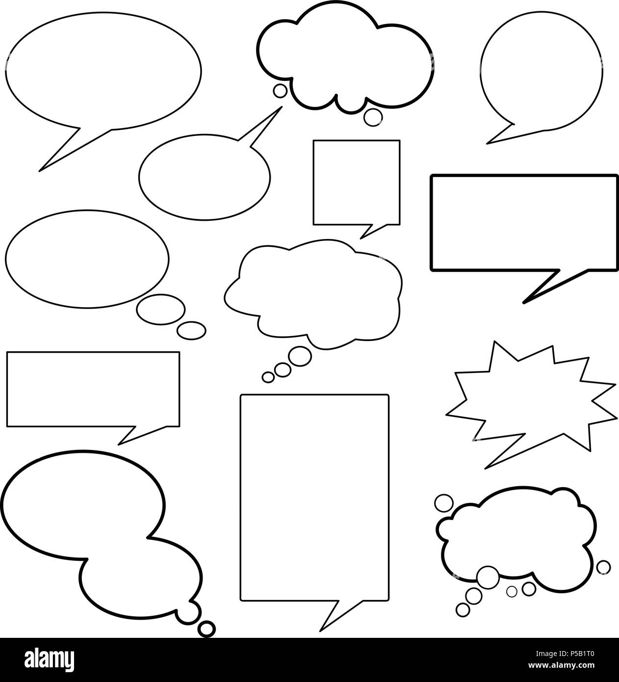 comic speech bubbles Stock Vector Image & Art - Alamy