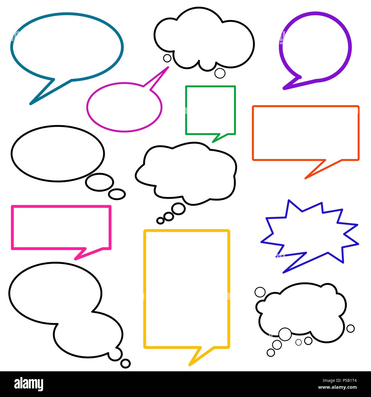 Speech bubble types hi-res stock photography and images - Alamy