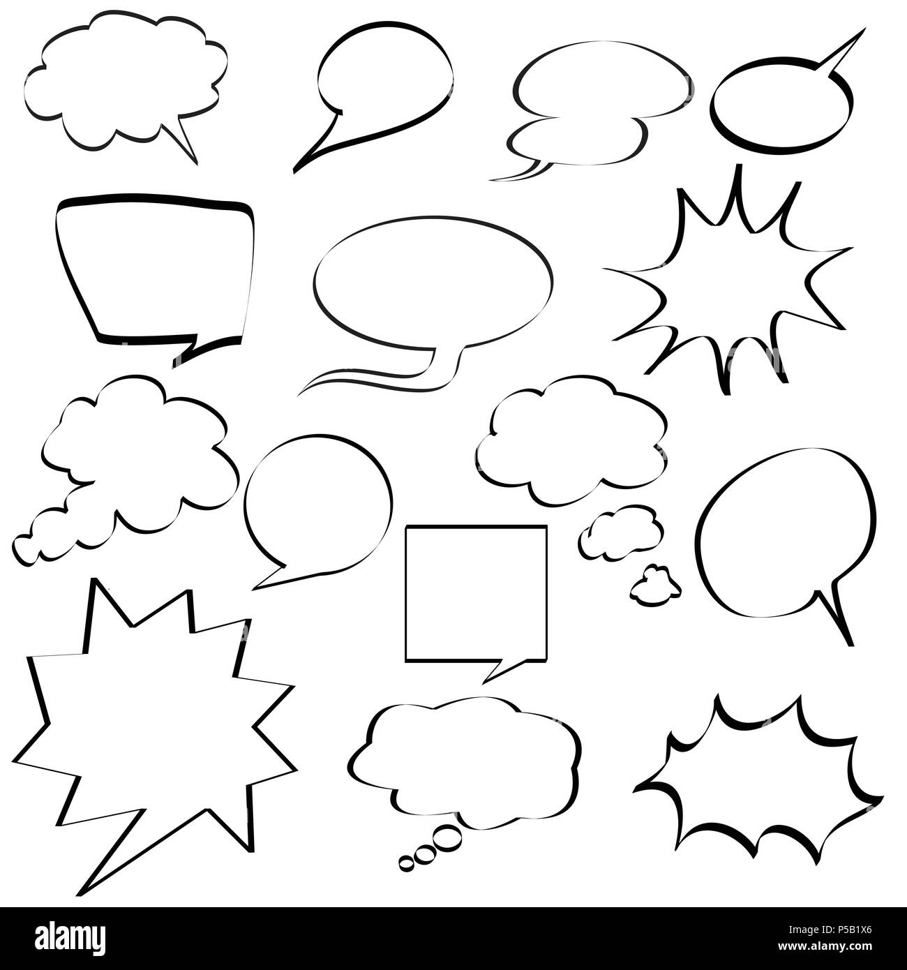 Comic speech bubbles hi-res stock photography and images - Alamy