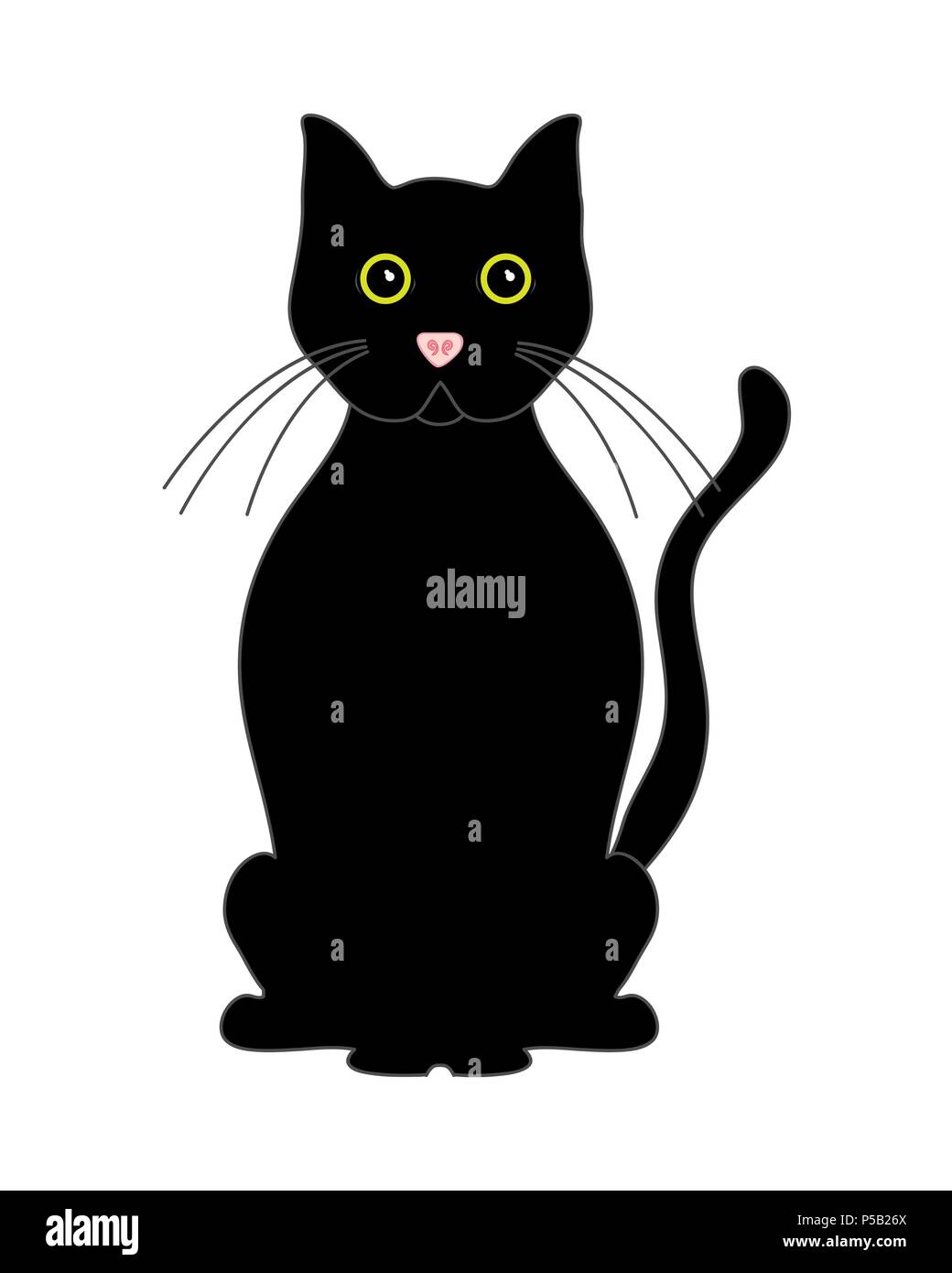 Sitting cat indoor Stock Vector Images - Alamy