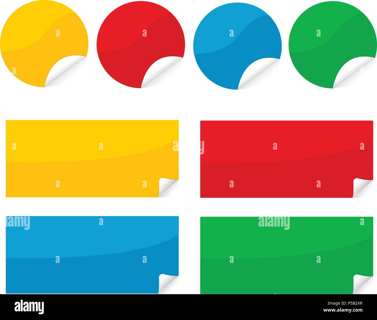 set of blank stickers Stock Vector Image & Art - Alamy