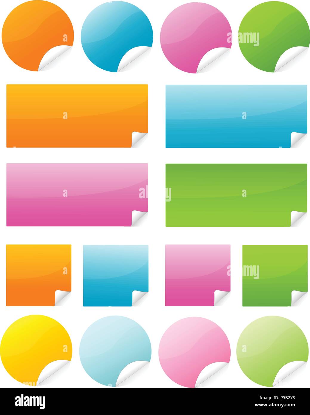 set of blank stickers Stock Vector Image & Art - Alamy