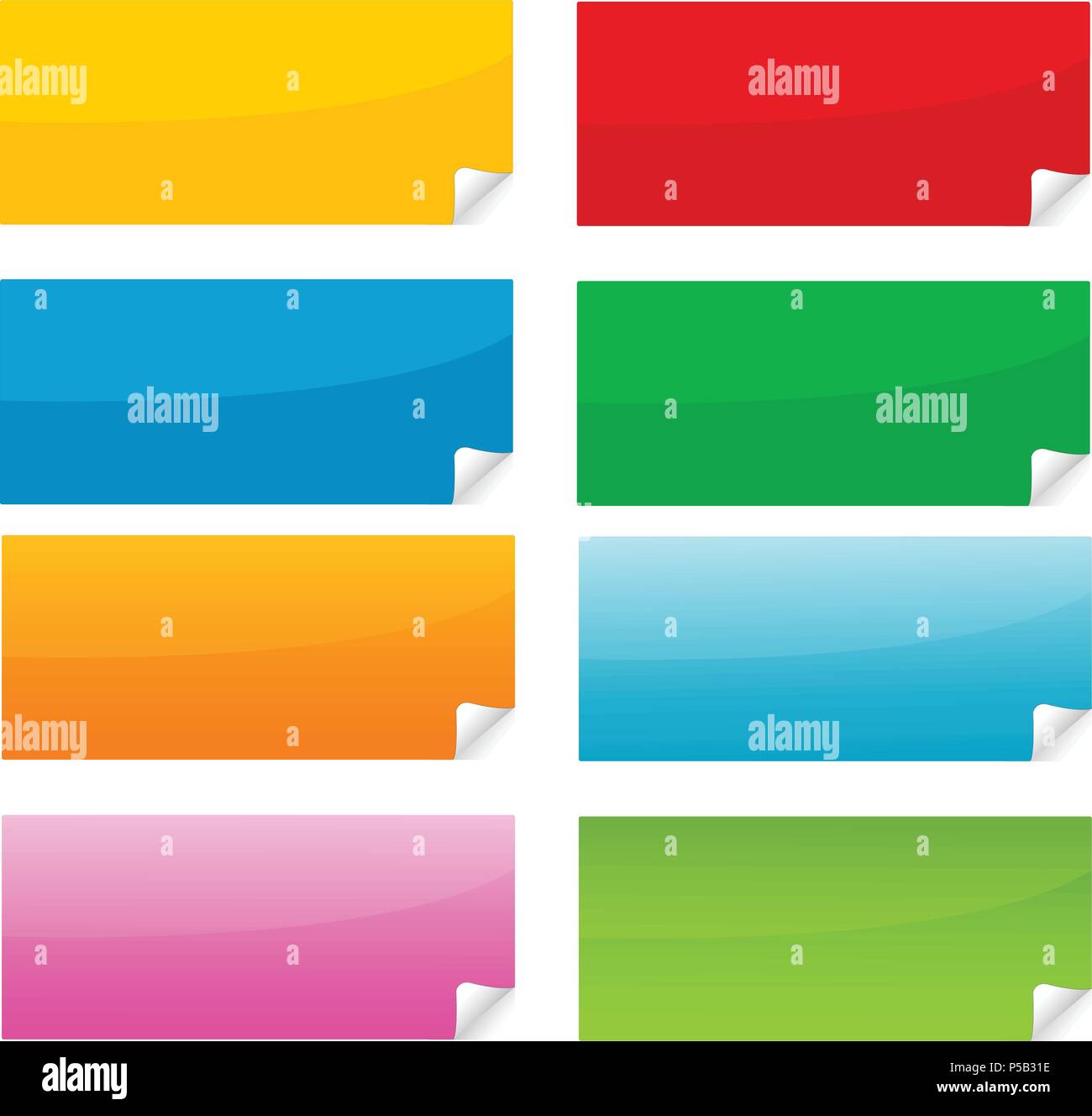 set of blank stickers Stock Vector Image & Art - Alamy