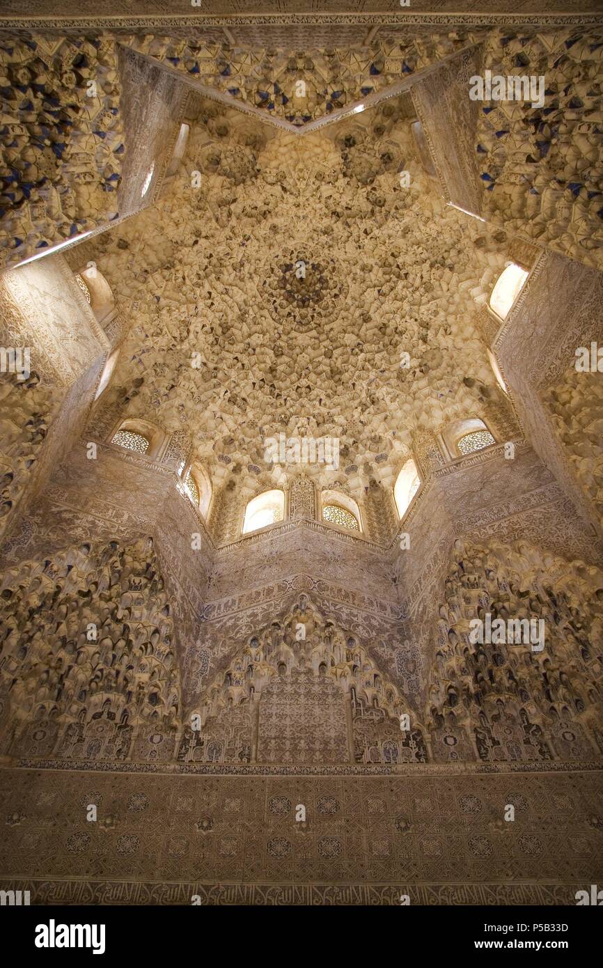 Dome of the Hall of the Abencerrajes, Alhambra. Granada. Andalusia ...
