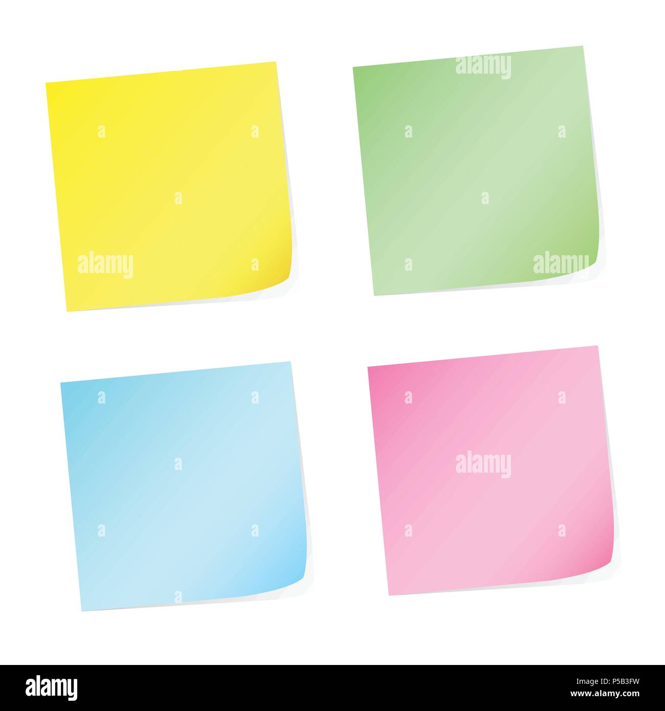 post-it set Stock Vector Image & Art - Alamy